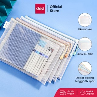 Jual Deli Zip Bag / Pouch Transparan Serbaguna A4 A5 Tebal 637XX ...