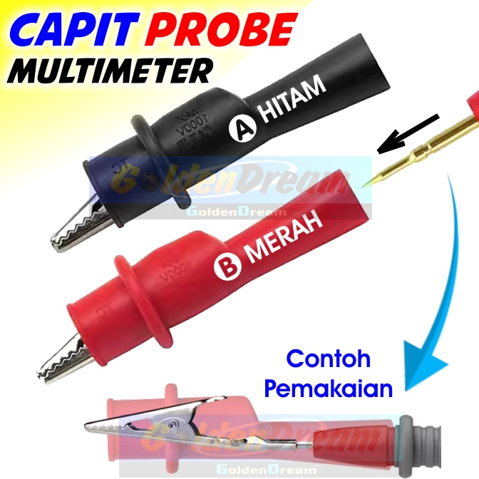 Jual CAPIT untuk Kabel Tespen Multimeter Probe Alligator Clip Jepitan ...