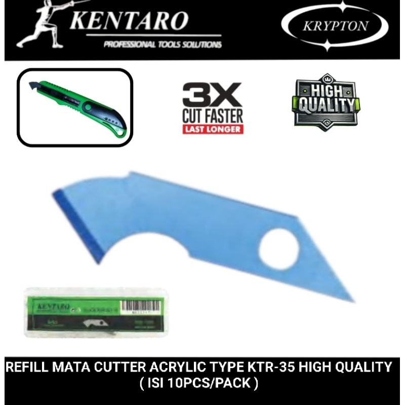 Jual ISI REFIL CUTTER ACRILIC 10PCS/PACK KENTARO JAPAN QUALITY | Shopee ...