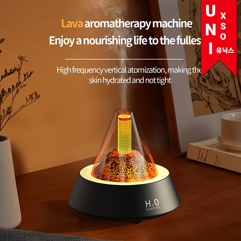 Jual Unixso Cone Volcano Lava Aromatherapy Ultrasonic Air Diffuser ...