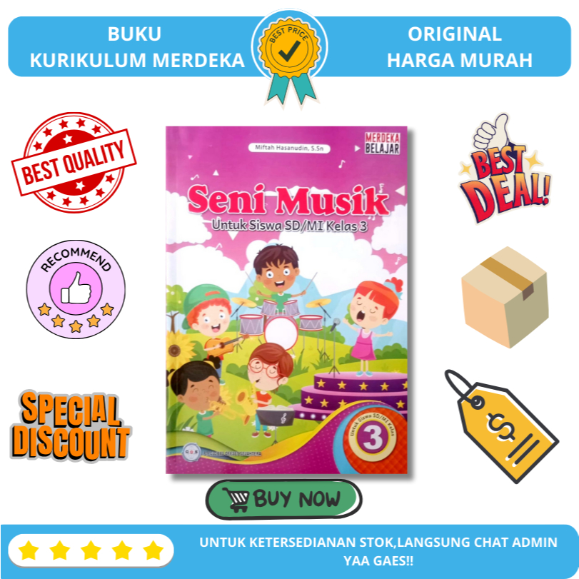 Jual BUKU SISWA KURIKULUM-MERDEKA KELAS 3 SD/MI - SENI MUSIK -PENERBIT GOS | Shopee Indonesia