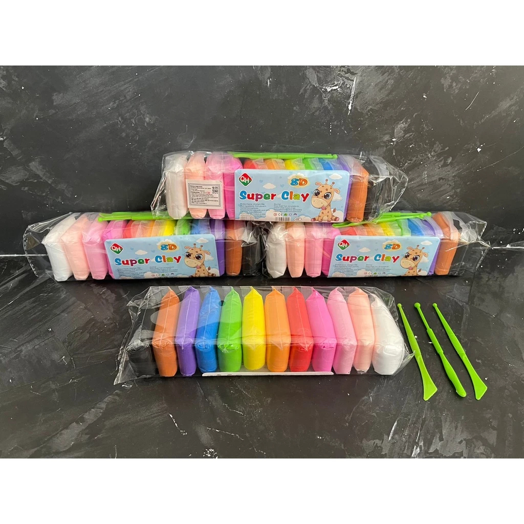 Jual King Atk Polymer Clay Import 12 Warna - Plastisin Lilin Mainan ...