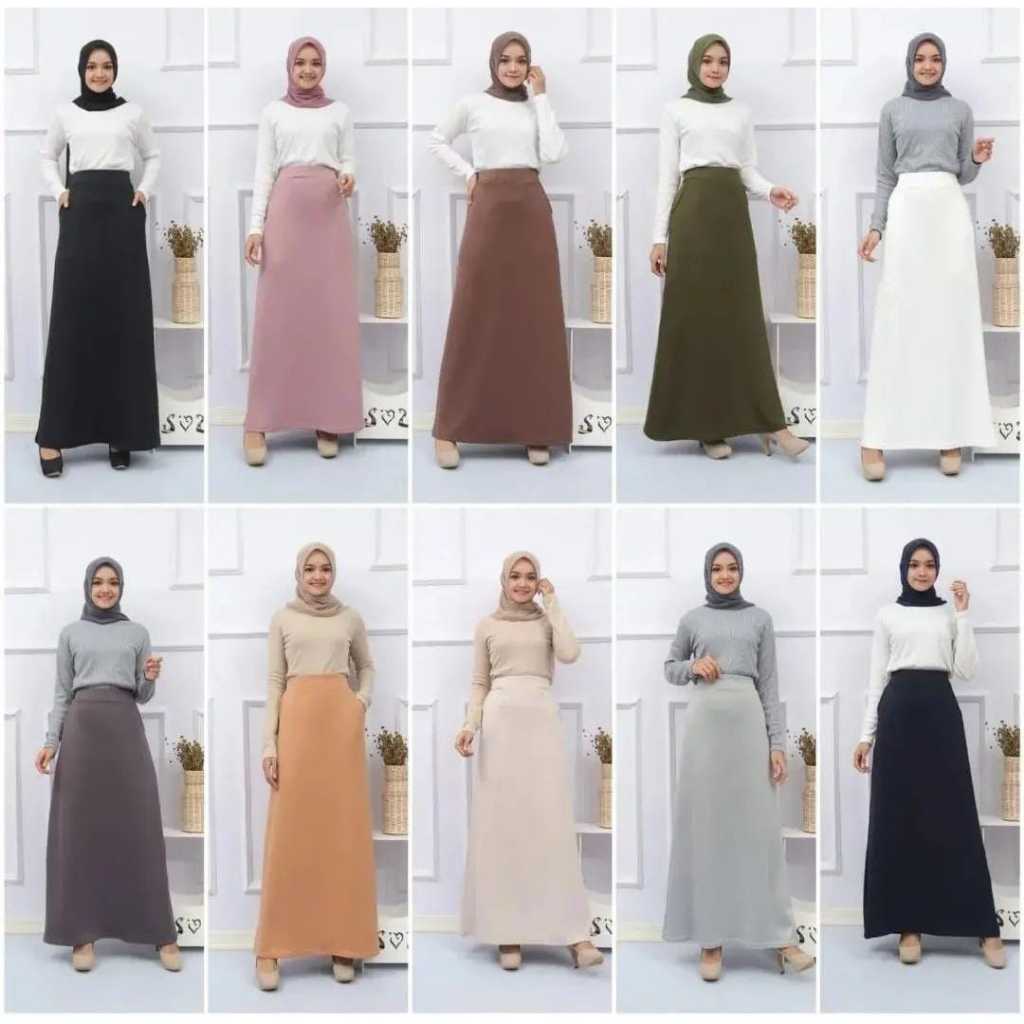 Jual Rok A Span / Rok A Skirt / Rok Panjang A Stylish,Nyaman Dan Elegan ...