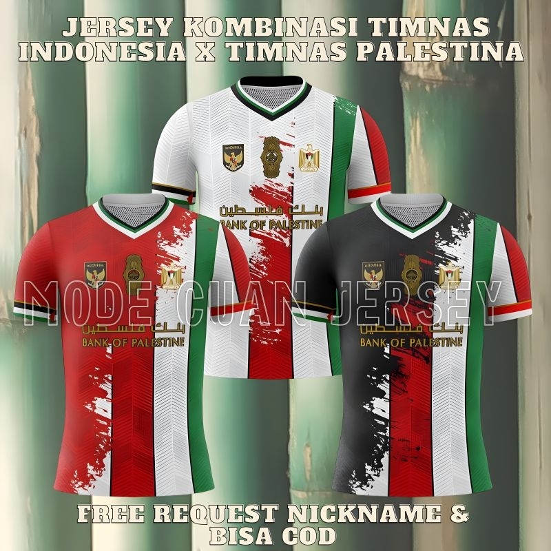 Jual Jersey Kombinasi Timnas Indonesia x Timnas Palestina Full Printing ...