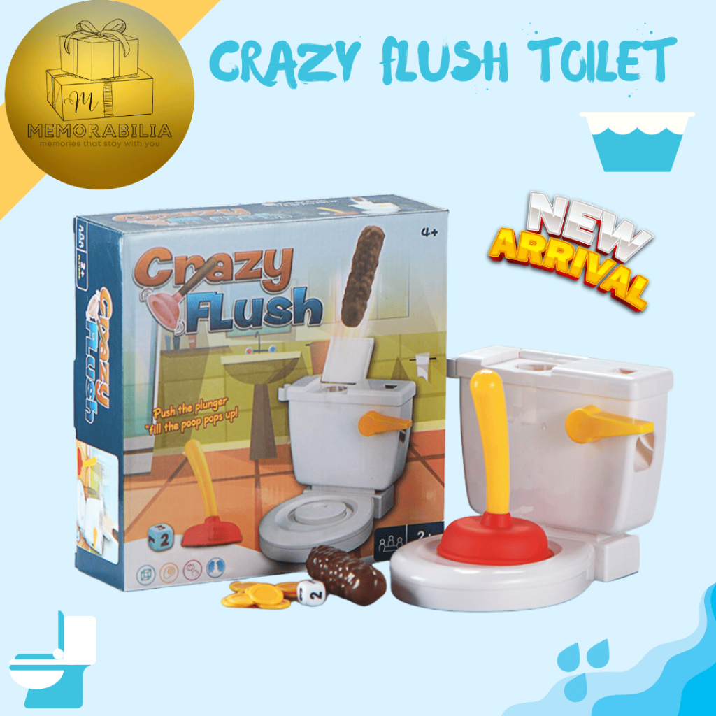 Jual Mainan Seru Flush Toilet Game Party Game Poop Sirem Kloset Main ...