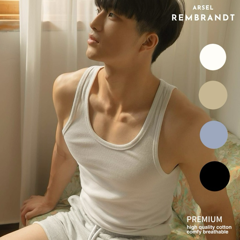 Jual ARSEL REMBRANDT - Singlet Pria Ribbed Kaos Dalam Cotton ...