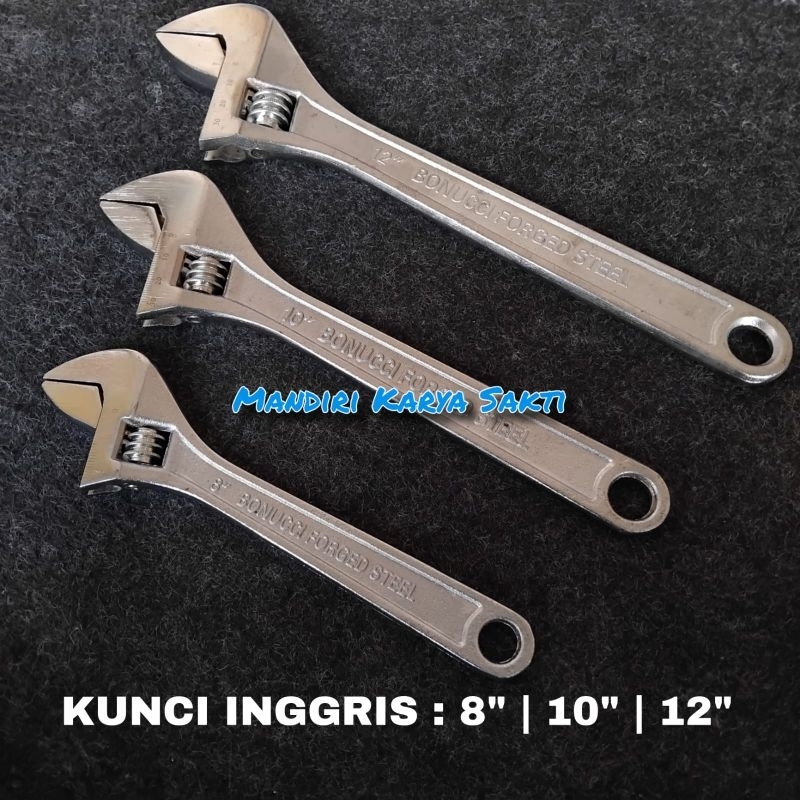 Jual Kunci Inggris | Kunci Bago | Adjustable Wrench Size 8 Inch | 10 ...
