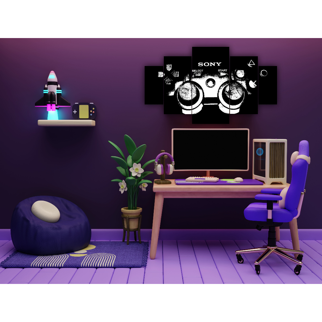 Jual 1 SET HIASAN DINDING WALL DECOR COMPUTER GAMING HIGH RESOLUTION ...