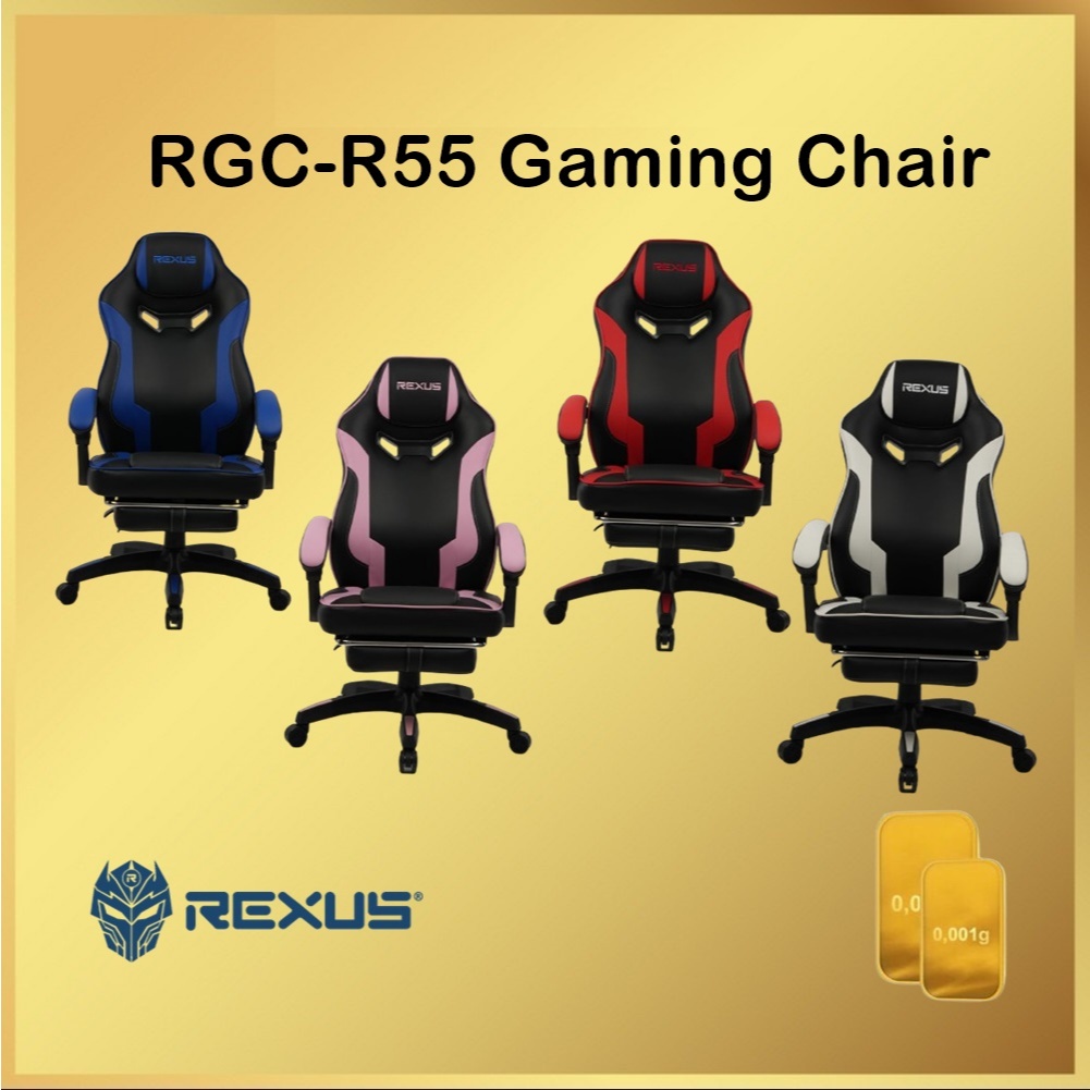 Jual Rexus RGC-R55 Gaming Chair With Footrest | Shopee Indonesia