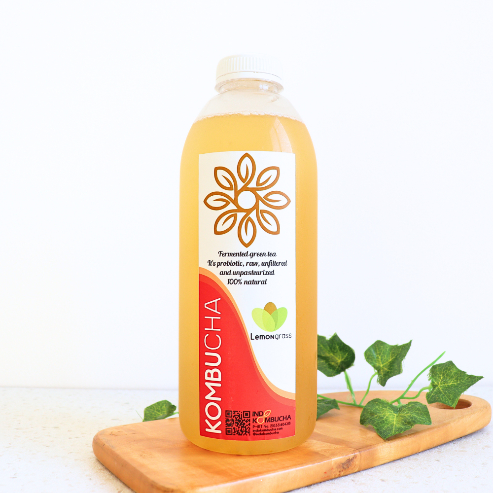 Jual Kombucha Lemongrass 1L - Indokombucha | Teh Fermentasi Probiotik ...