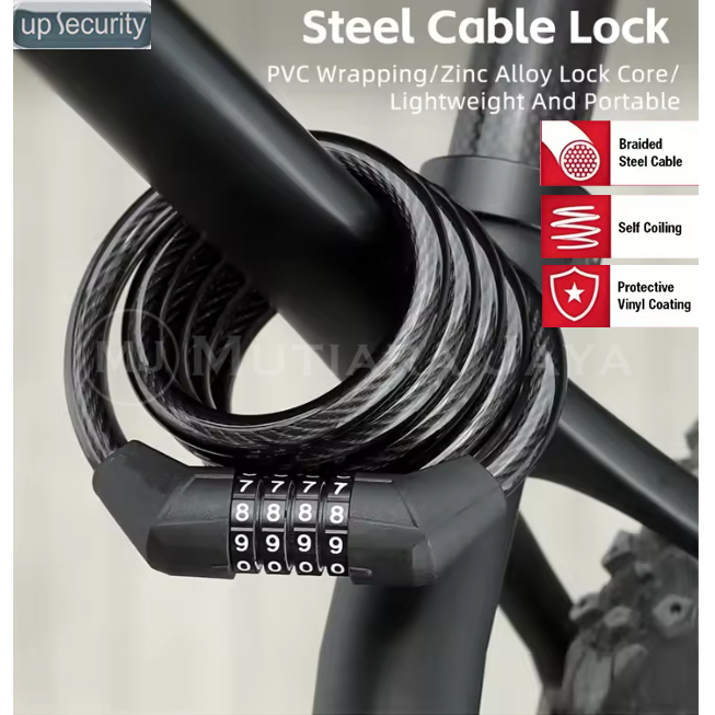 Jual Kunci Gembok Sepeda Koper Motor Kombinasi Angka Kode | Shopee ...