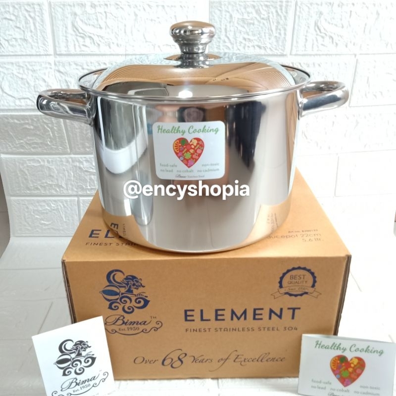 Jual PANCI BIMA Saucepot Element 22 CM STAINLESS STEEL SUS304 | Shopee ...