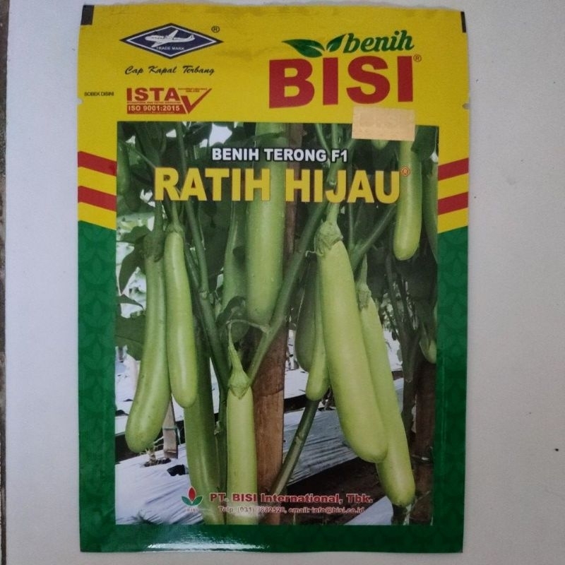 Jual Benih terong ratih hijau 10 gram isi +- 2420 biji hibrida F1 ...
