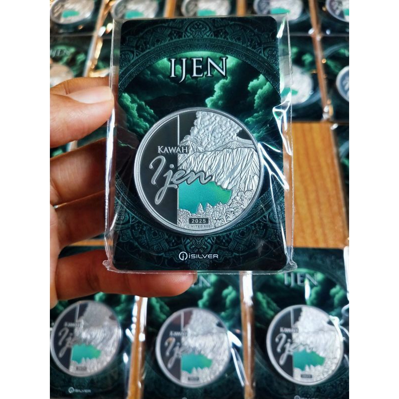 Jual perak murni 1oz isilver kawah ijen dan badak bercula 1, perak ...