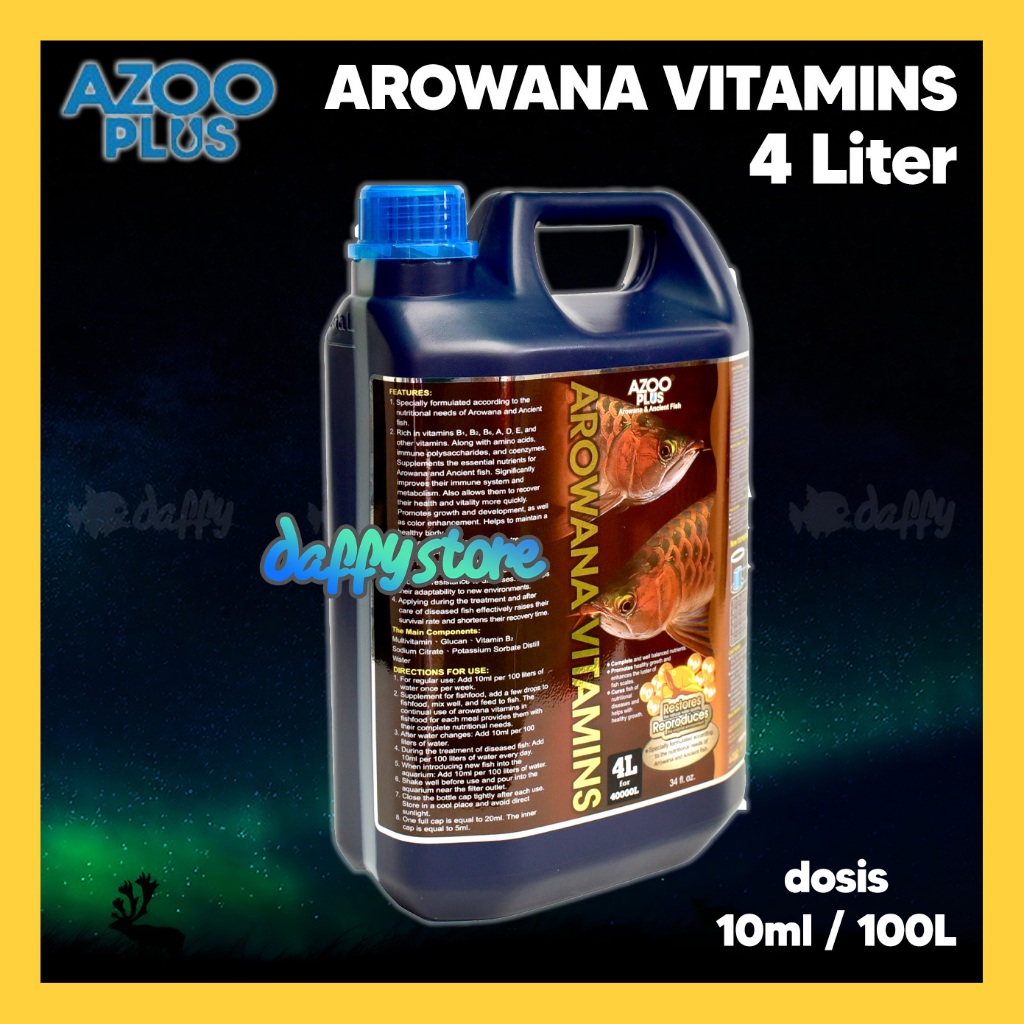 Jual AzooPlus AROWANA Vitamins 4 L Liter azoo plus arowana vitamin | Shopee Indonesia