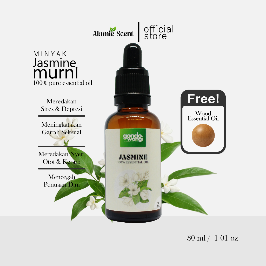 Jual ALAMIE SCENT Jasmine/Melati Essential Oil 100% Murni Aromatherapi ...
