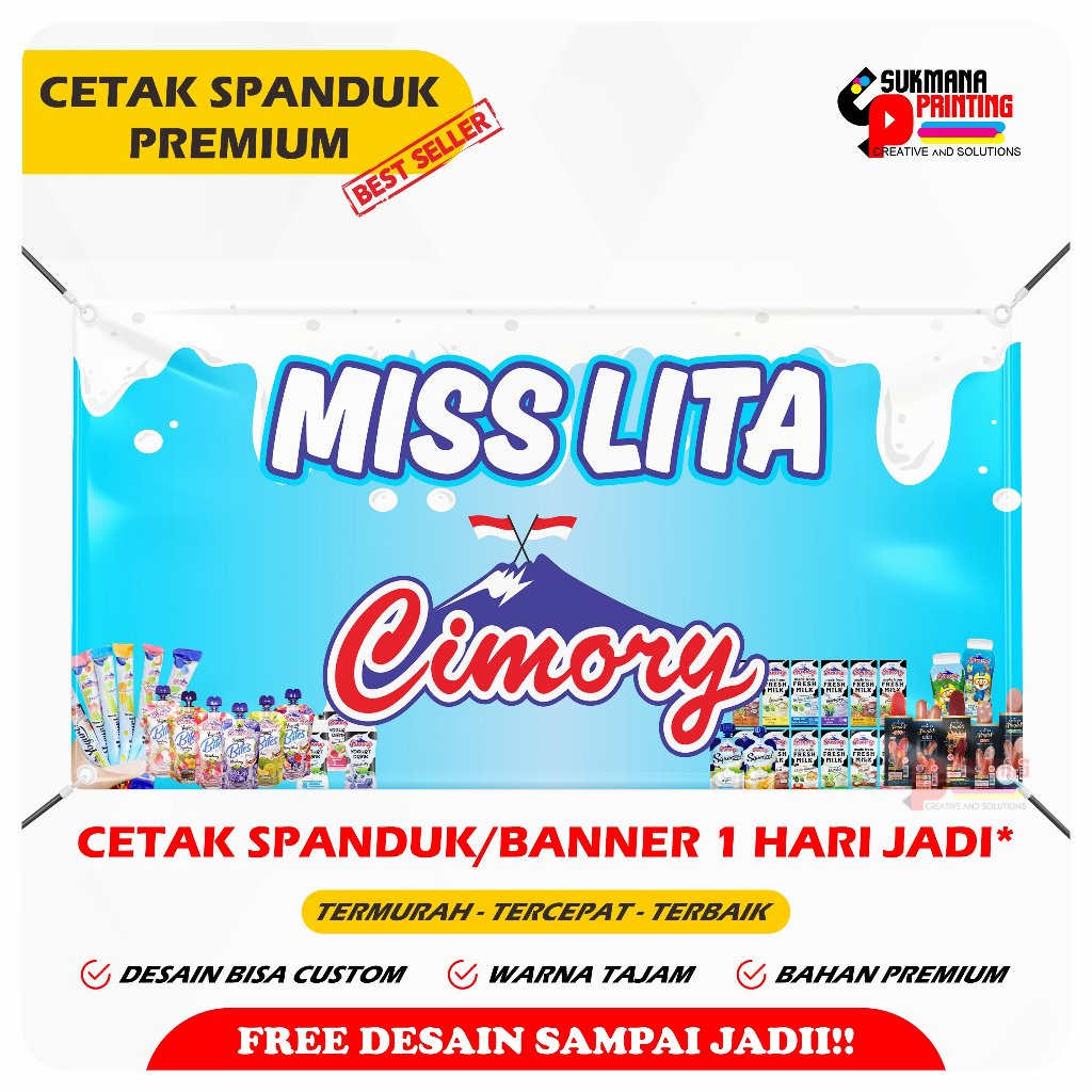 Jual CETAK SPANDUK BANNER JUAL PRODUK SUSU SEGAR YOGURT CIMORY | Shopee ...