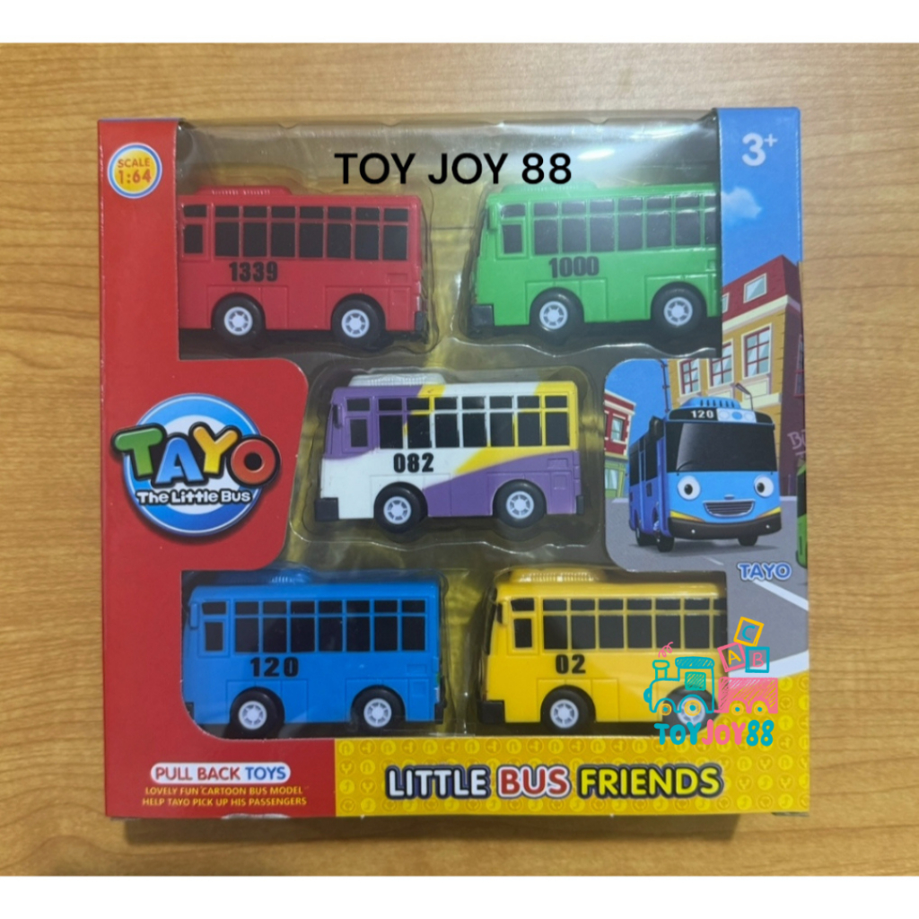 Jual Mainan Anak BUS 5 IN 1 / Little Bus TAYO Pull Back Toys Warna Warni | Shopee Indonesia