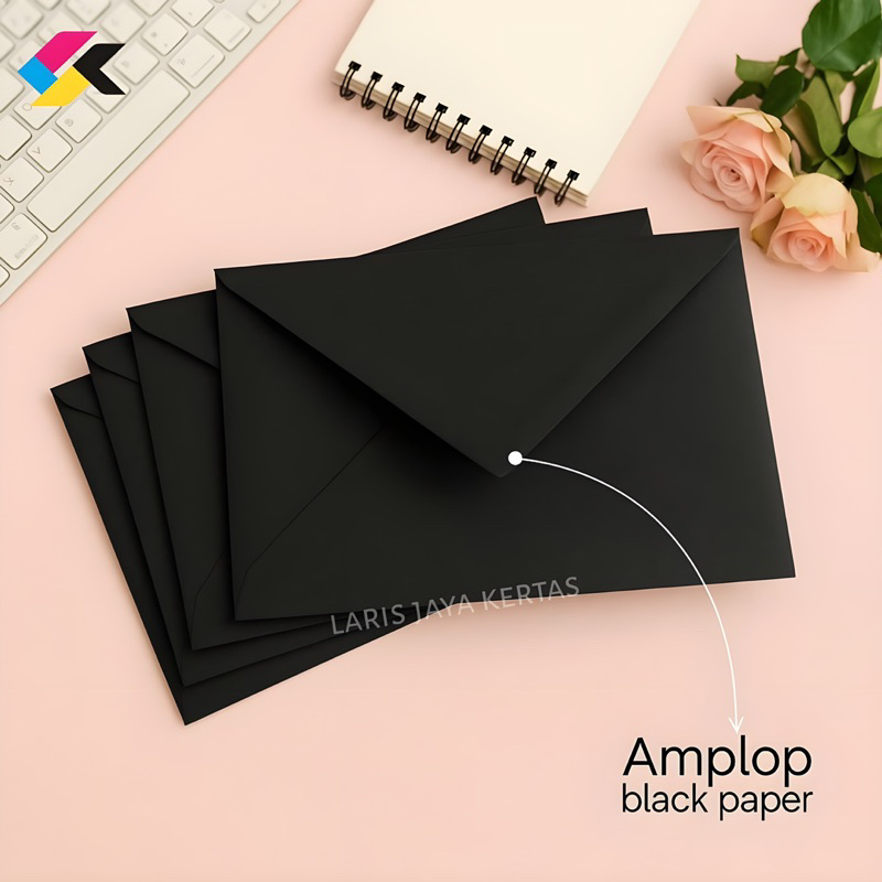 Jual AMPLOP HITAM A5 AMPLOP BLACK PAPER / AMPLOP A6 / AMPLOP 11x8 ...