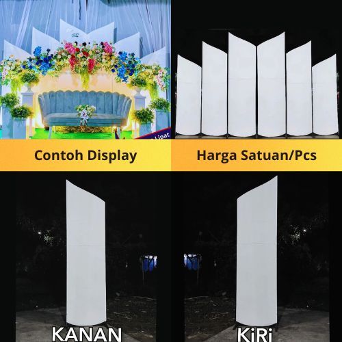 Jual backdrop triplek dekorasi rangka kayu model lancip sudah dicat ...