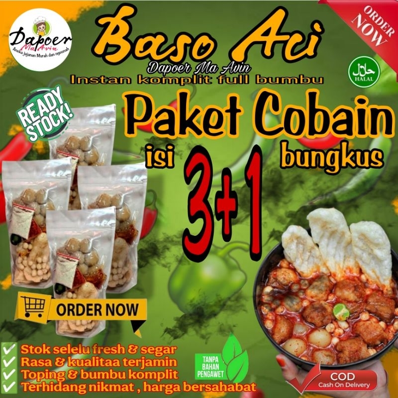 Jual 4 Bungku Baso Aci [Paket Cobain] Instan Khas Bandung Komplit Full ...
