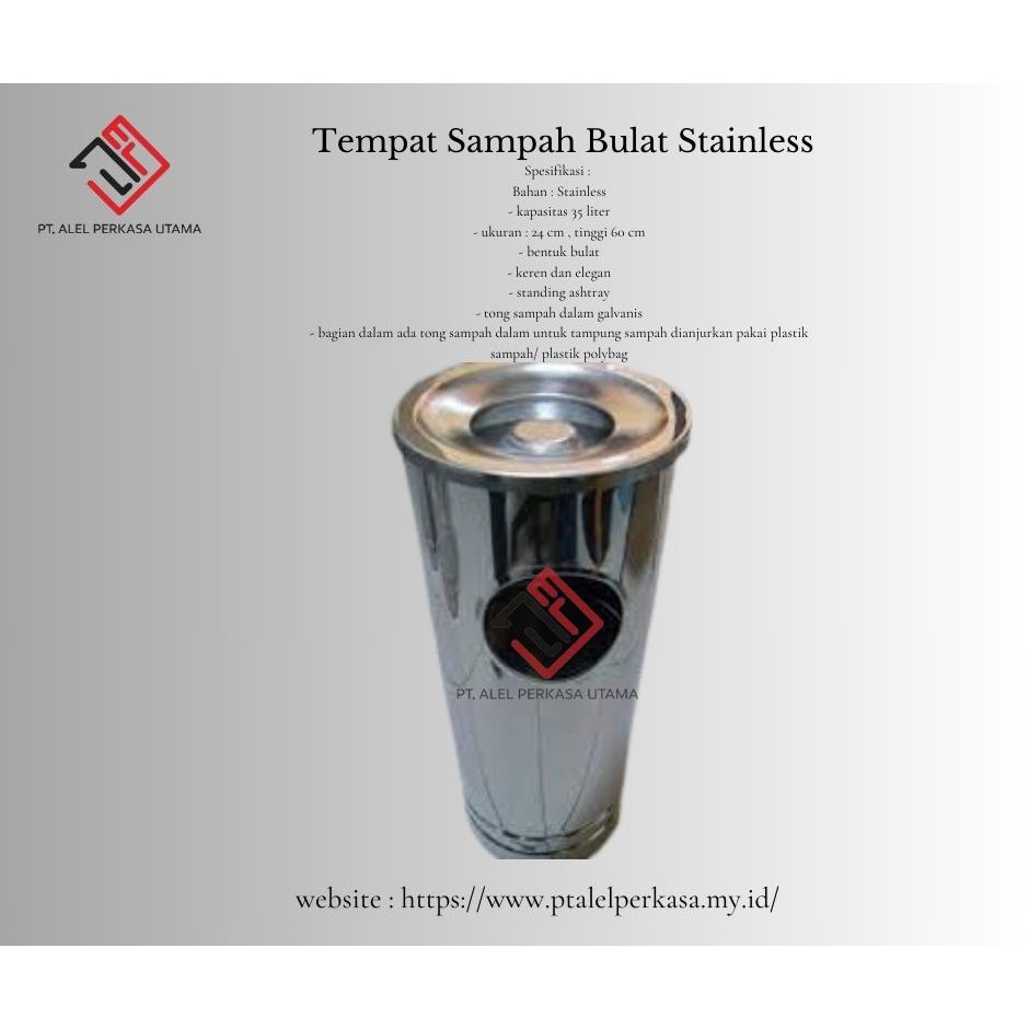 Jual TEMPAT SAMPAH STAINLESS BULAT | Shopee Indonesia