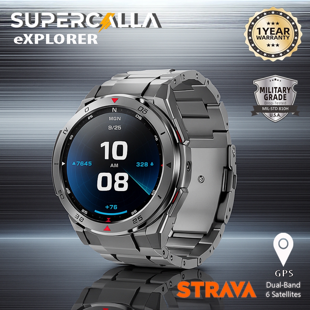 Jual Supercalla Explorer GPS Dual-Band 6 Satellites Smart Watch ...