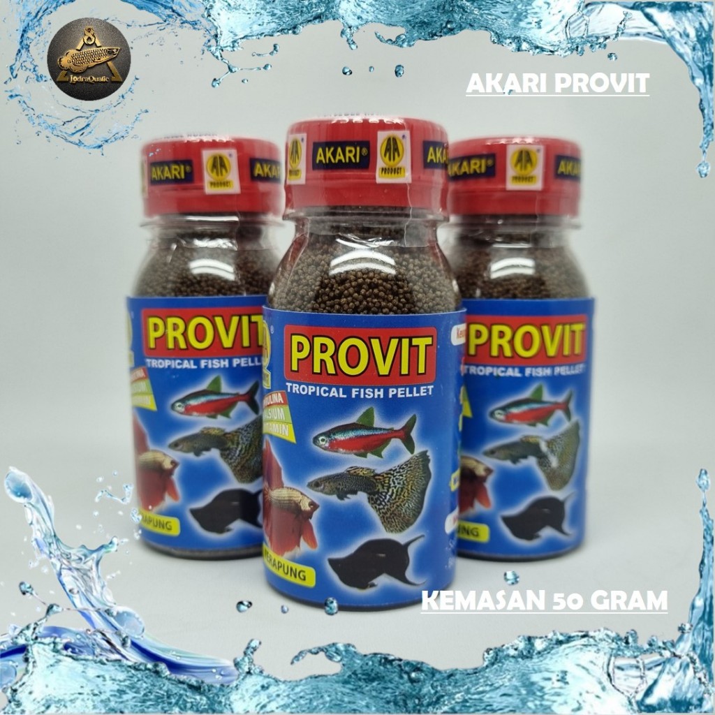 Jual AKARI PROVIT PELET MICRO PAKAN IKAN HIAS TROPIS MENGAPUNG 50GR ...
