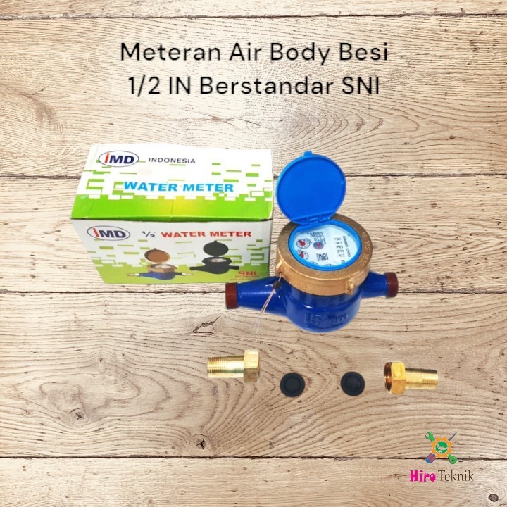Jual Meteran Air Body Besi 1/2 IN Berstandar SNI/METERAN AIR/METERAN ...
