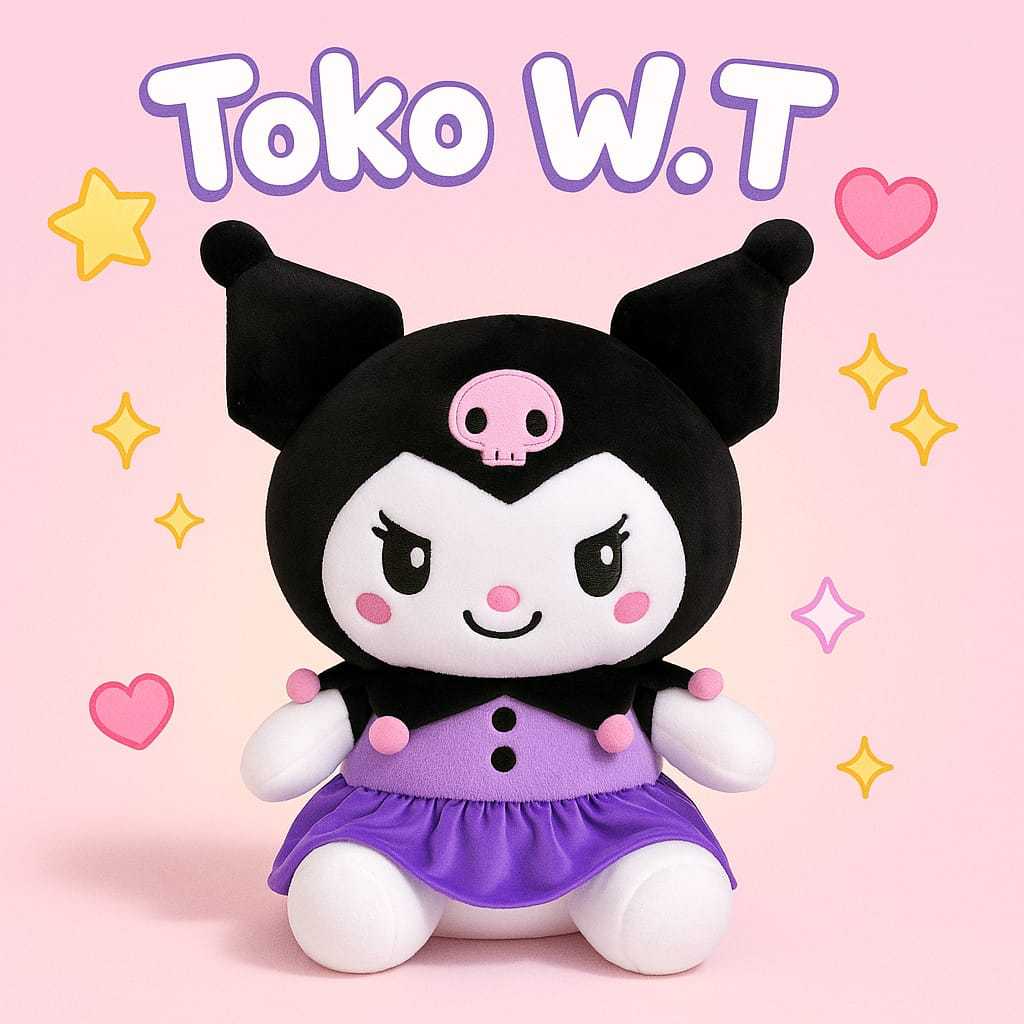 Jual Boneka Sanrio kuromi rok kartun kuromi high quality JUMBO plush ...