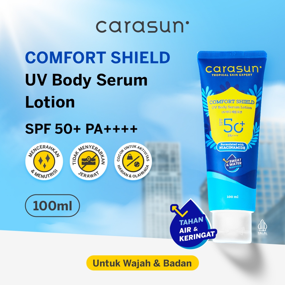 Jual CARASUN Comfort Shield UV Body Serum Lotion SPF 50+ PA++++ 100 ml | Sunscreen Wajah Badan ...