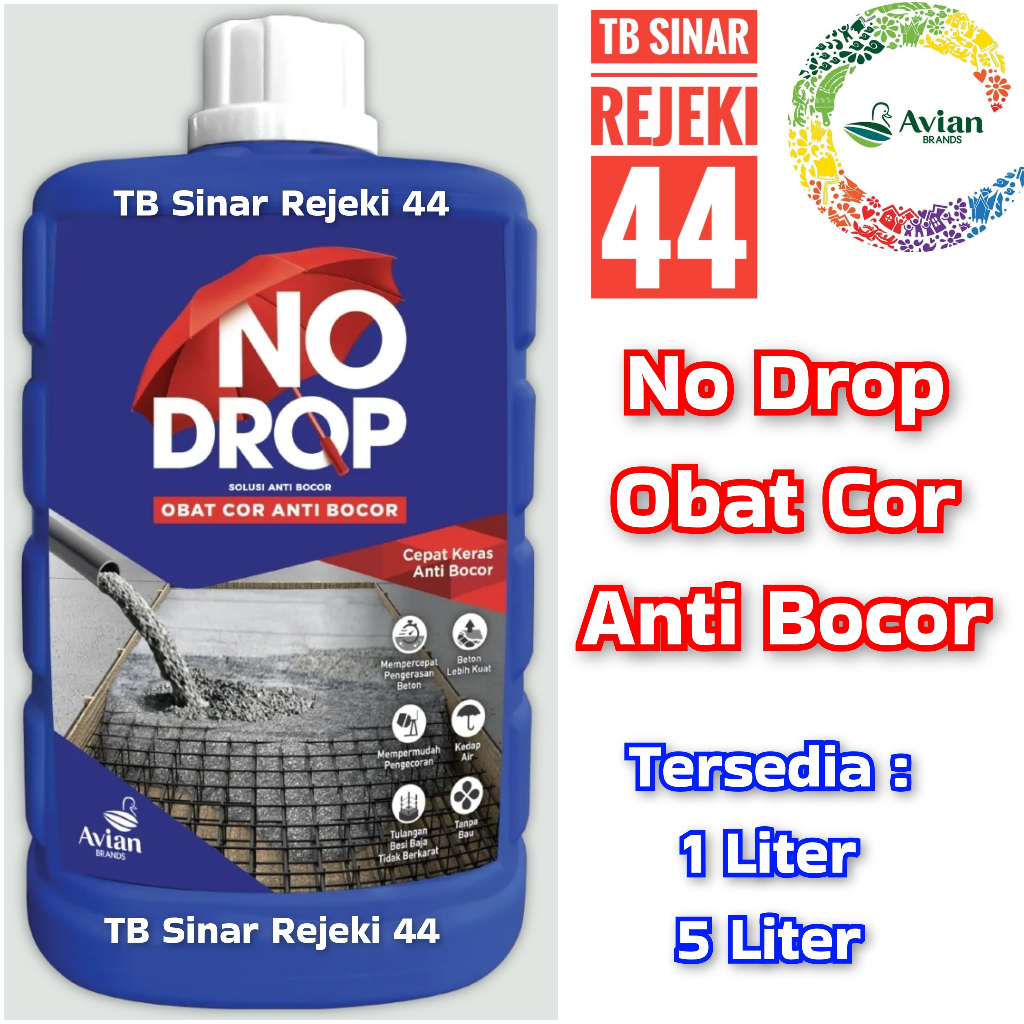 Jual NO DROP OBAT COR ANTI BOCOR PLASTON 1 - 5 LITER ADITIF PENGERAS ...