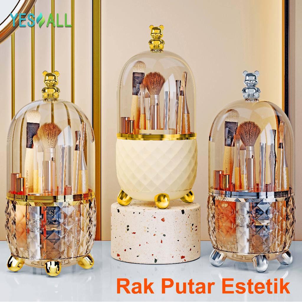 Jual YESALL rak makeup kosmetik crystal transparan aesthetic rak ...
