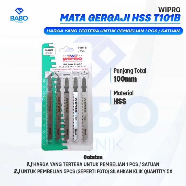 Jual Mata Gergaji Jig Saw Jigsaw Blade Type T101B Bosch Makita AEG ...