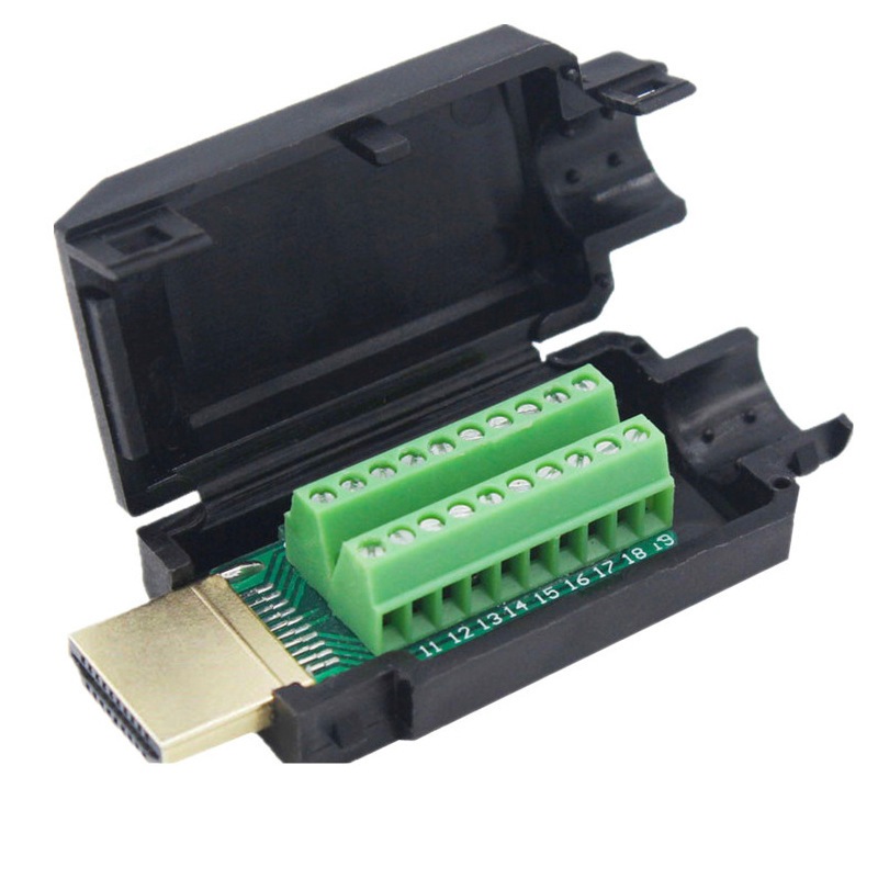 Jual Soket Konektor Transfer Terminal HDMI Male Plug Breakout Board ...