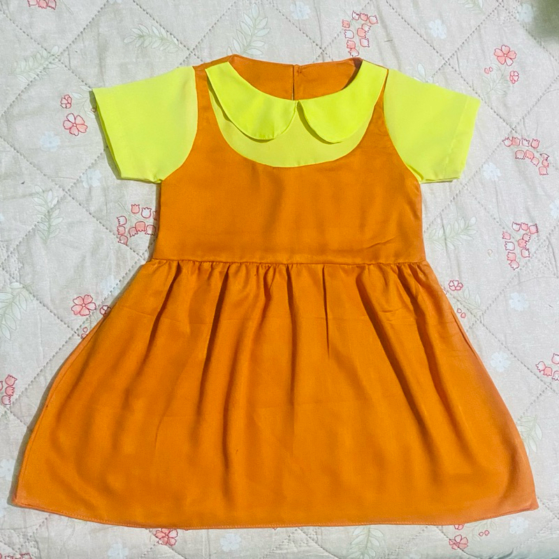 Jual Kostum Dress Anak Cewek Warna Orange Kuning – Tema Game Seru ...