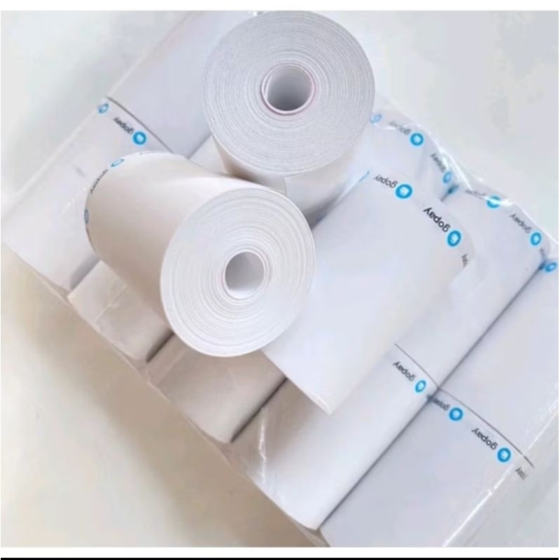 Jual 10 kertas Struk thermal logo gopay 58x40mm | Shopee Indonesia
