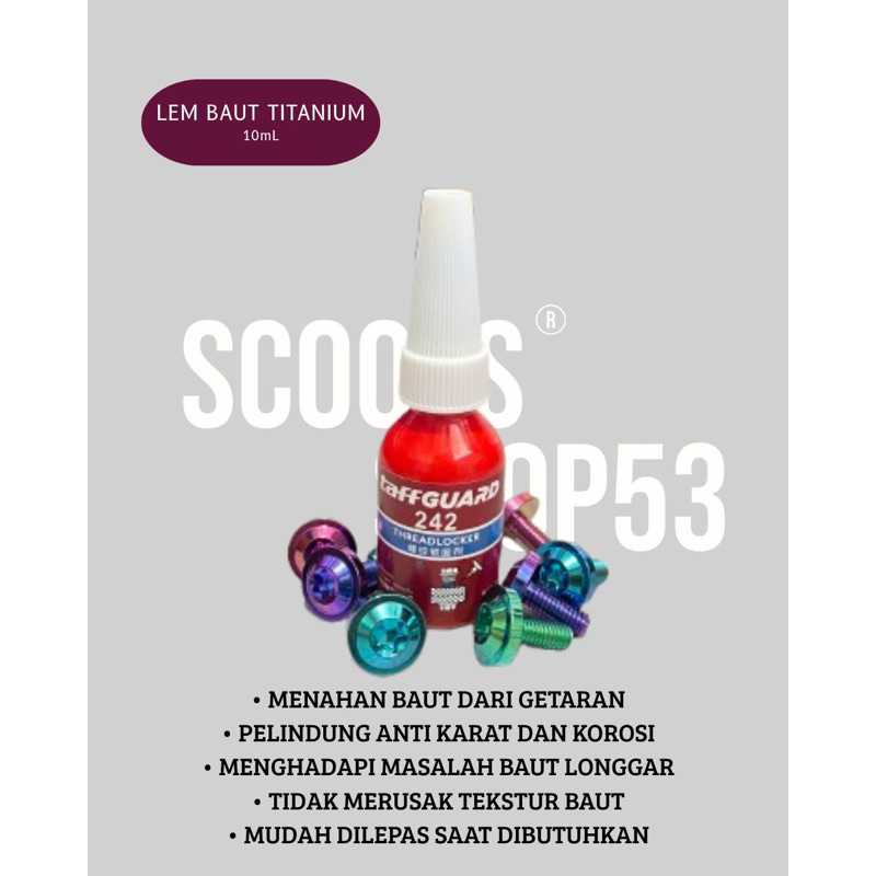 Jual Lem Baut Titanium Probolt Stainless type 242 titanium 10ml ...