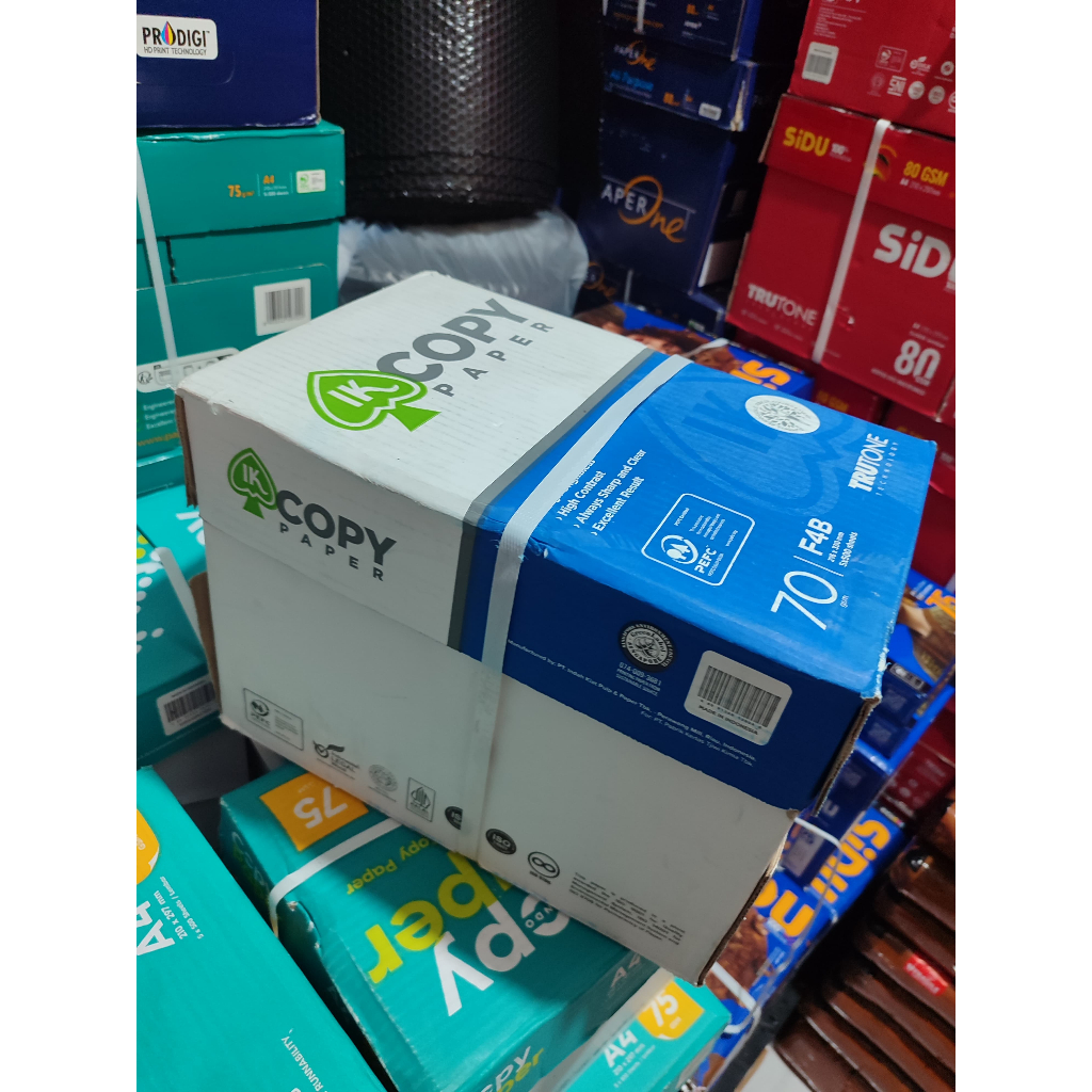 Jual Kertas HVS IK Copy Paper F4 70gsm 1 Dus (5 Rim) – Kertas Fotocopy ...
