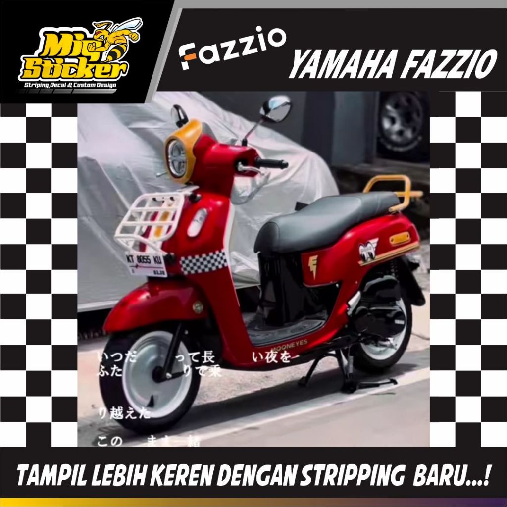 Jual STRIPPING STICKER LIST YAMAHA FAZZIO KALCER DESAIN MOONEYES ...