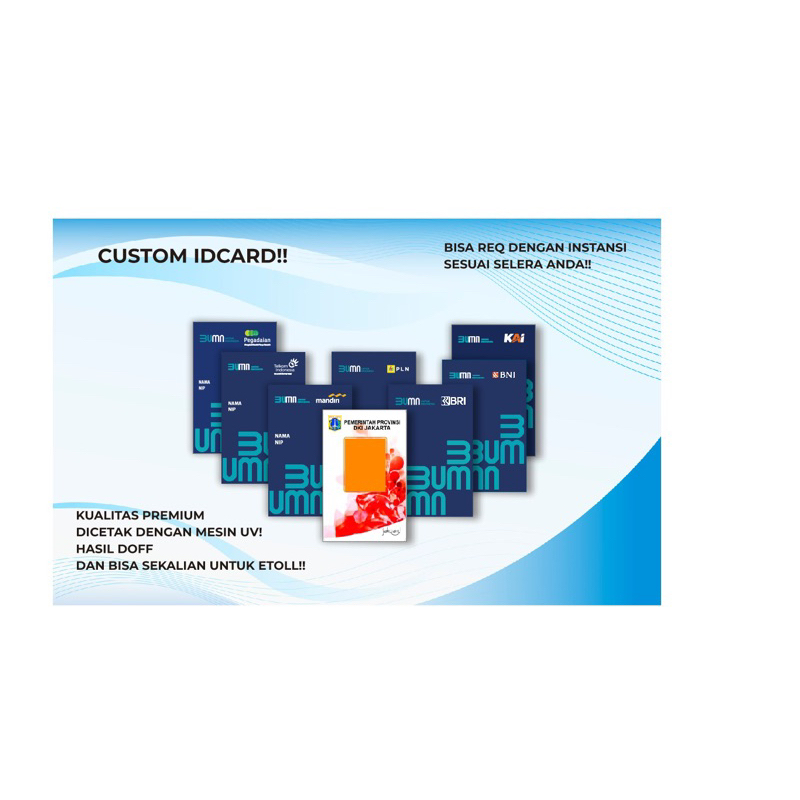 Jual Custom Etoll / BUMN / ID card / KTA / Membership | Shopee Indonesia