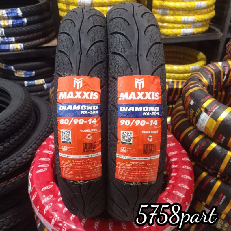 Jual BAN MAXXIS DIAMOND TUBLES 80/90-14, 90/90-14 ORIGINAL (free pentil ...