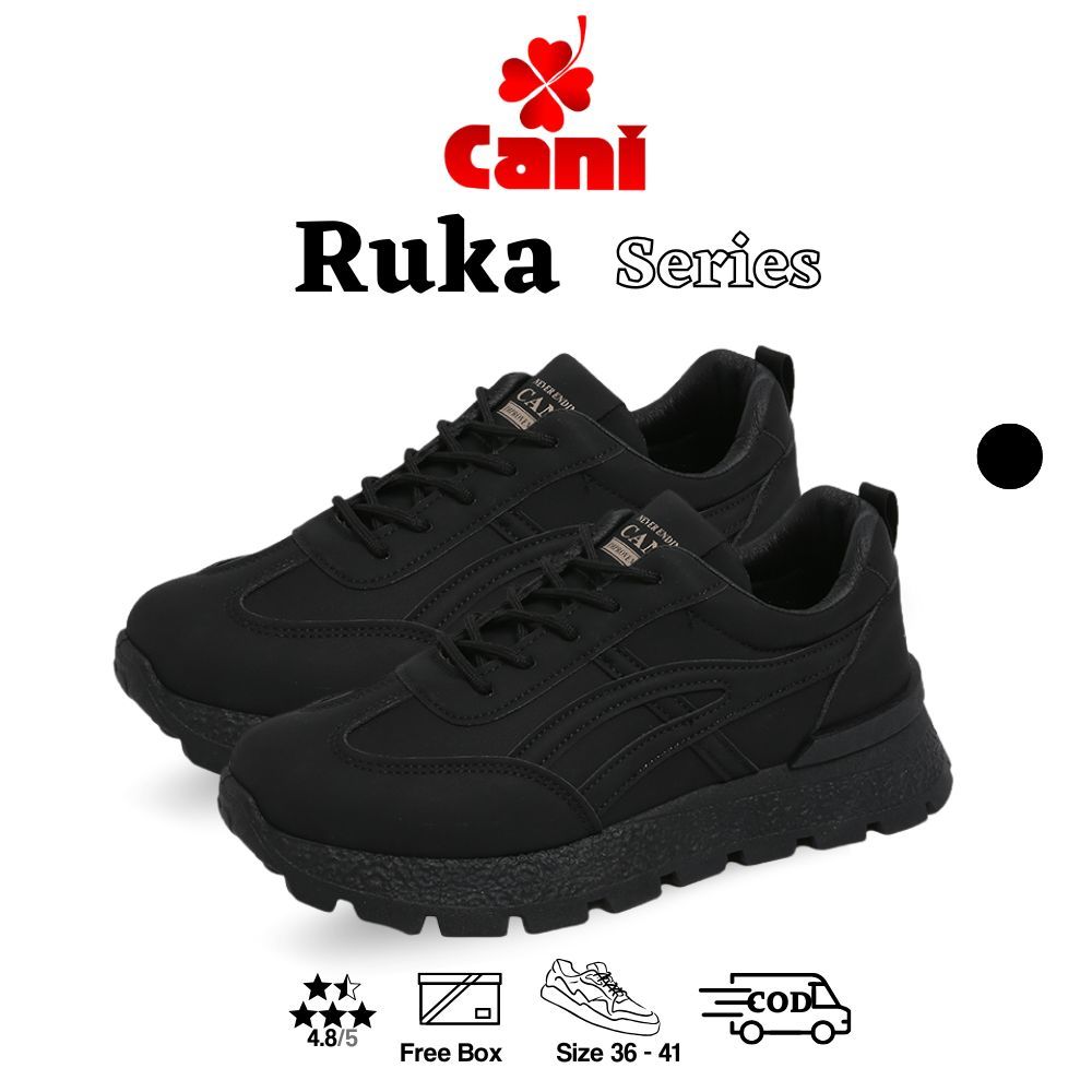 Jual Cani "Free Box" (Size 36 - 41) Ruka Fullblack Sepatu Wanita ...