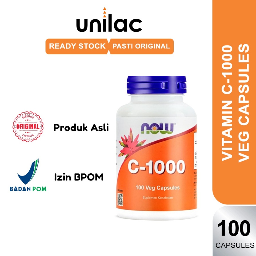 Jual Now Vitamin C1000 Veg Capsule Isi 100 Kapsul - Now Foods Vit C ...