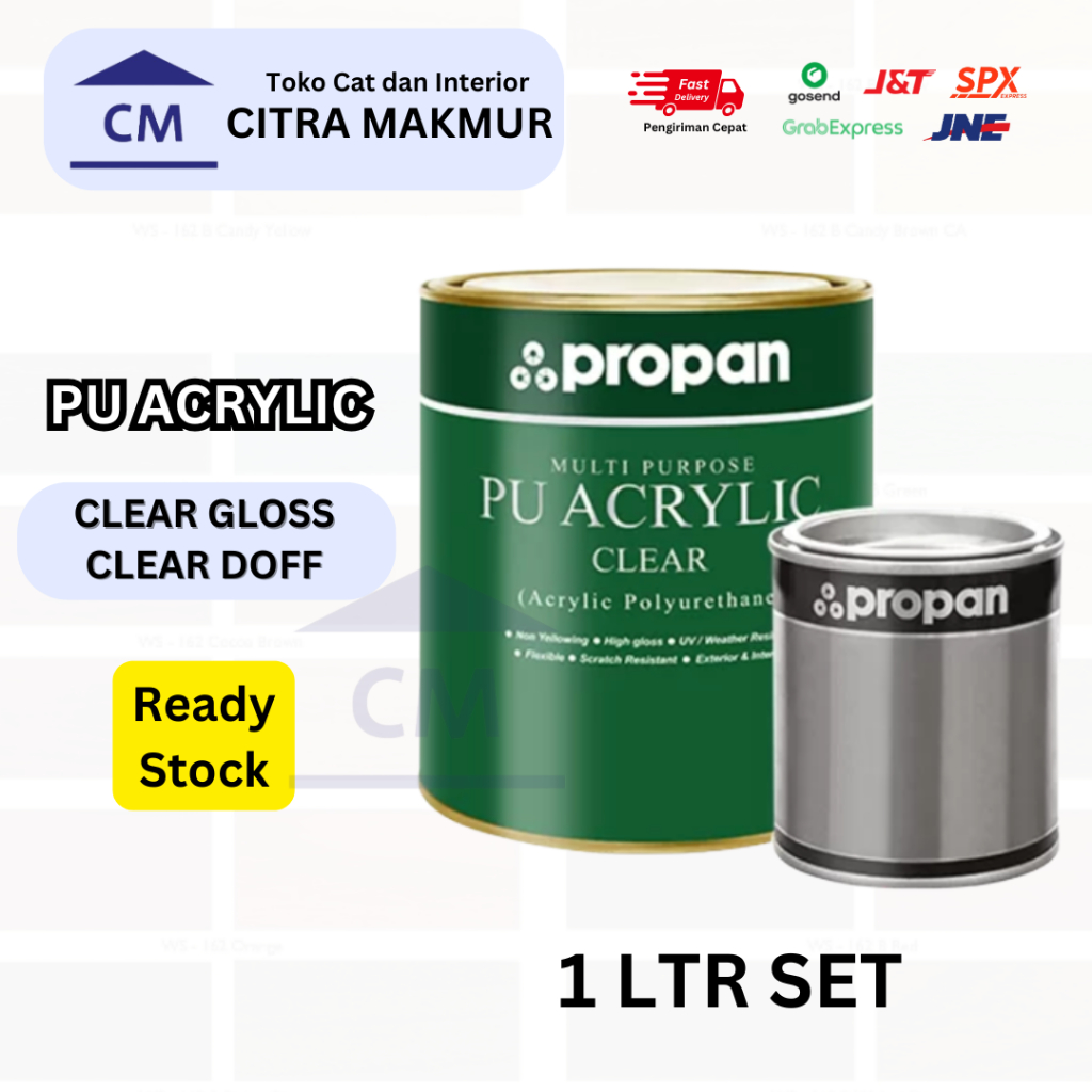 Jual PU Acrylic PU-91 Propan (Clear Gloss & Clear Doff) Ready Stock ...