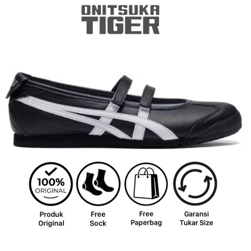 Jual Sepatu Onitsuka Tiger X Patou Ballerina Black White Original Women's | Shopee Indonesia