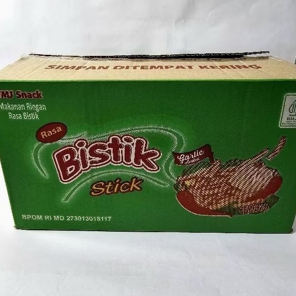 Jual SNACK BISTIK GARLIC | 1DUS ISI 80PCS | Shopee Indonesia