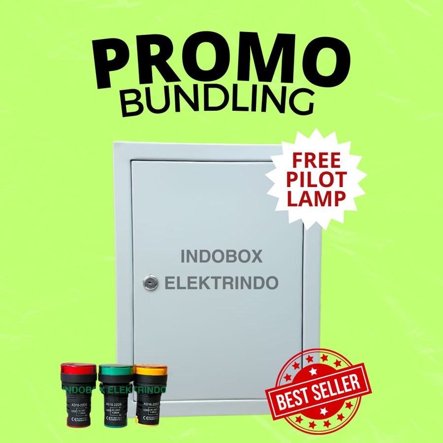 Jual PROMO BOX PANEL LISTRIK INDOOR 1 MM + LAMPU PILOT ( MERAH , KUNING ...