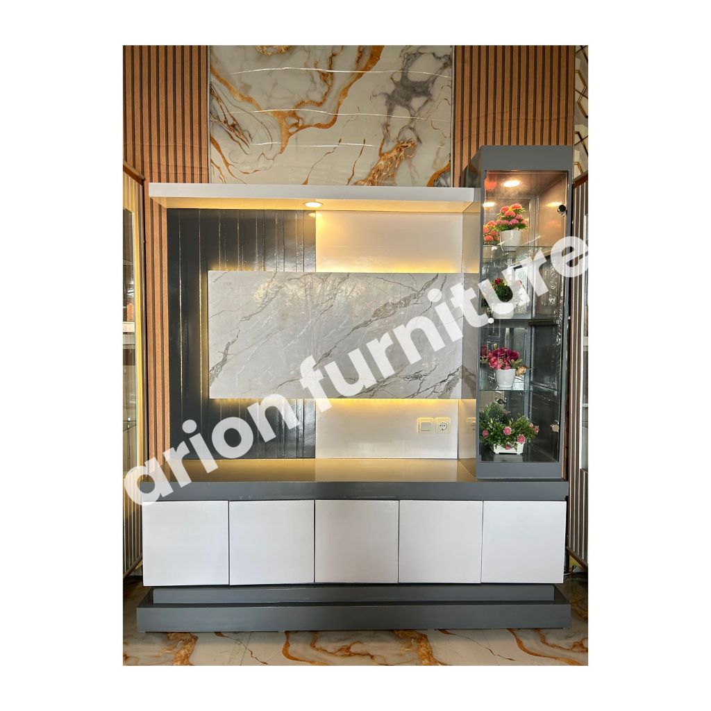 Jual bufet kekinian/bufet lampu led/ Bufet tv partisi /Bufet tv ...