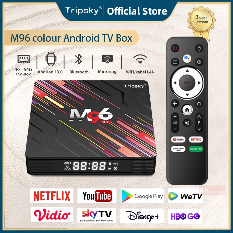 Jual Tripsky M96 Color Android Tv Box Stb Tv Box Android 13.0 Ram4GB ...